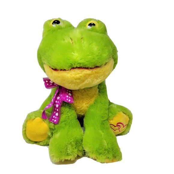 Inter-American Products | Toys | Green Yellow Plush Frog Large 6 ...